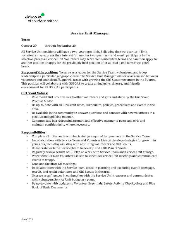 Service Units | Girl Scouts