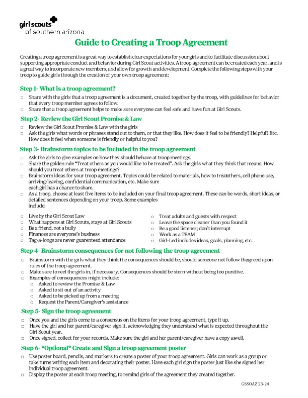 Volunteer Forms & Documents | Girl Scouts